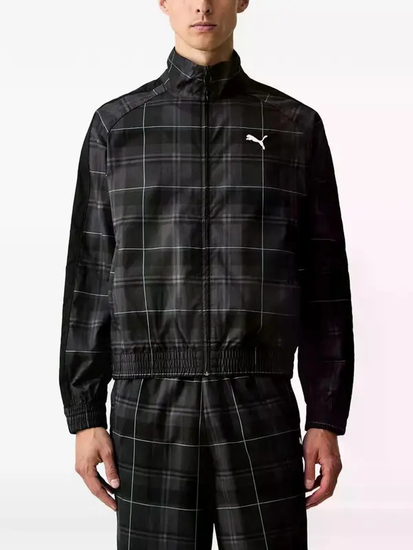 PUMA T7 Relaxed Tartan Track Jacket - Black