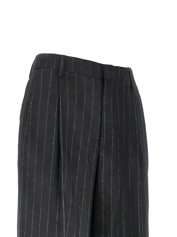 Tagliatore Pinstripe-print Pleated Trousers