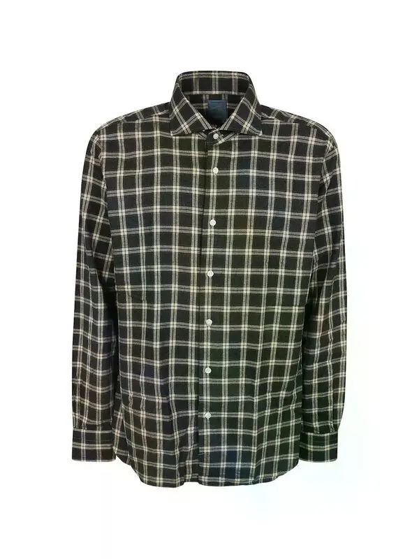 BARBA NAPOLI Check-print Long-sleeve Shirt