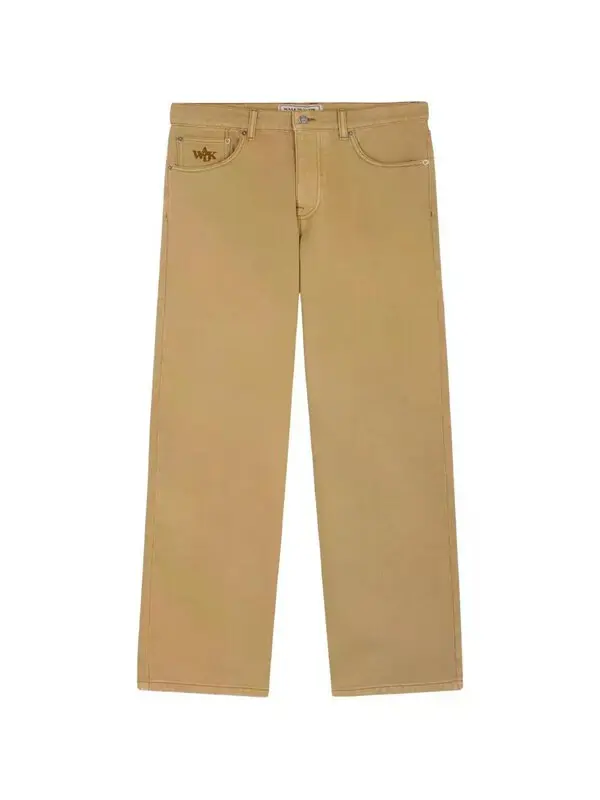 WALK IN PARIS Logo-embroidered Wide-leg Jeans