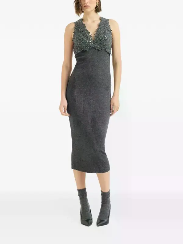 Brunello Cucinelli Dress With Dazzling Lace Embroidery