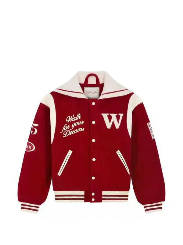 WALK IN PARIS The Postman's Varsity Jacket - Red