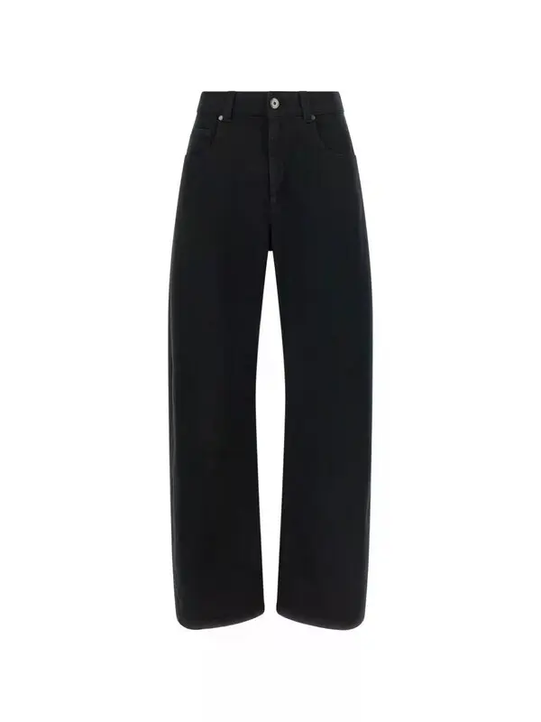 Brunello Cucinelli Monili-embellished Wide-leg Jeans - Black