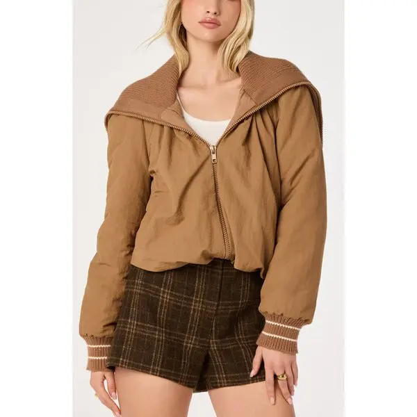 Astr The Label Casey Jacket - Camel