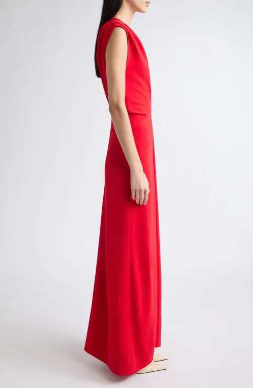 Proenza Schouler Geraldine Sleeveless Crepe V-neck Dress - Red