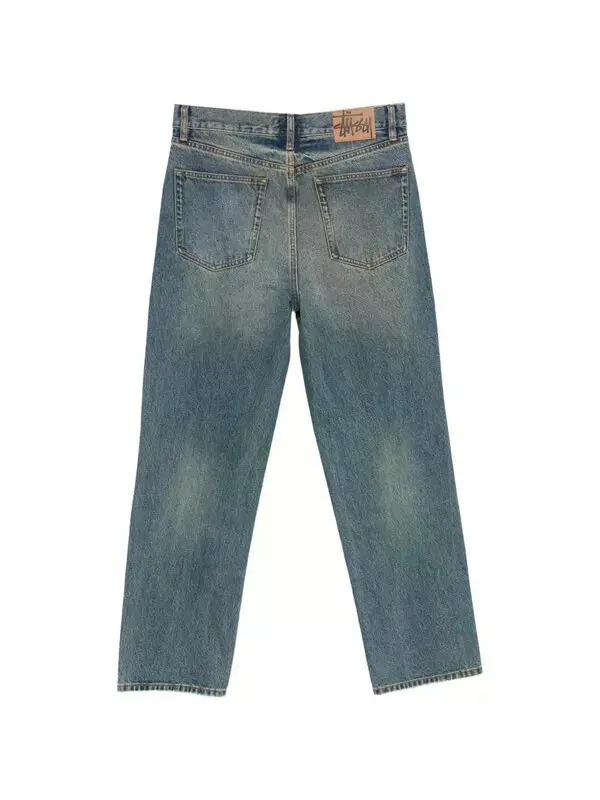 StÜssy Logo-embroidered Straight-leg Jeans
