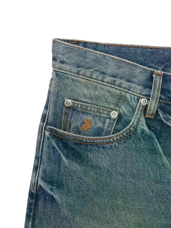 StÜssy Logo-embroidered Straight-leg Jeans
