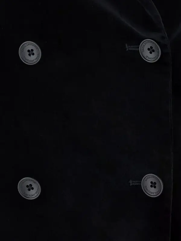 Tagliatore Double-breasted Velvet Jacket - Black