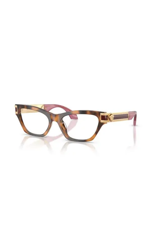Versace 52mm Cat Eye Optical Glasses - Brown