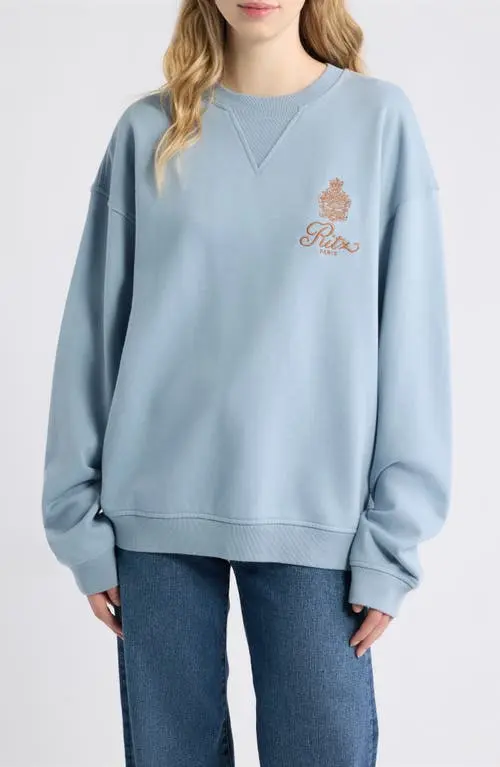 FRAME X The Ritz Paris Gender Inclusive Sweatshirt - Light Blue