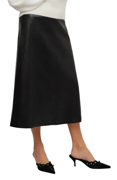 Fifteen Twenty Bodie Faux Leather Midi Skirt