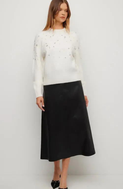 Fifteen Twenty Bodie Faux Leather Midi Skirt
