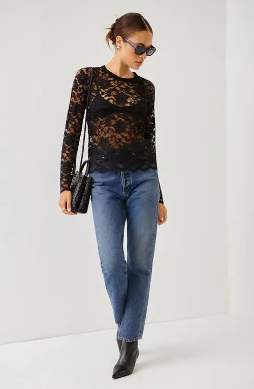 Fifteen Twenty Marlena Floral Lace Top