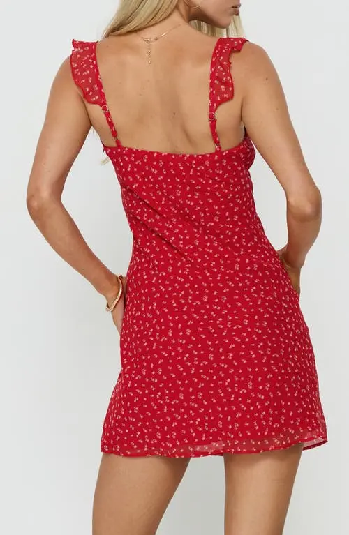 Princess Polly Lozie Frill V-neck Minidress