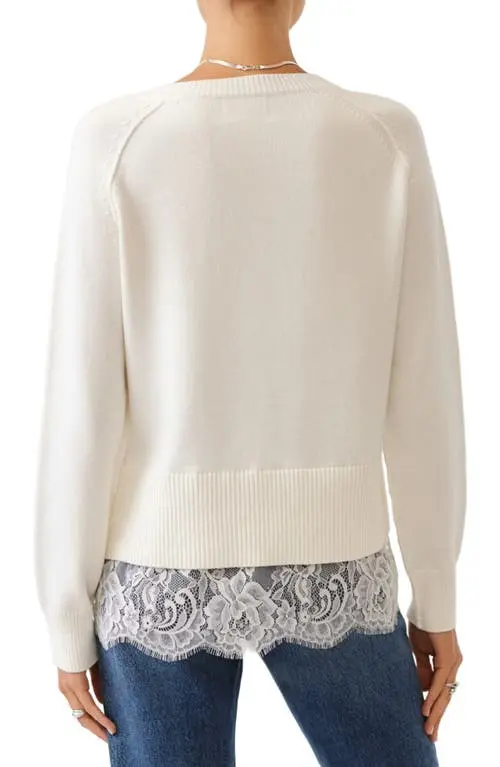 Fifteen Twenty Camila Lace Layered Sweater