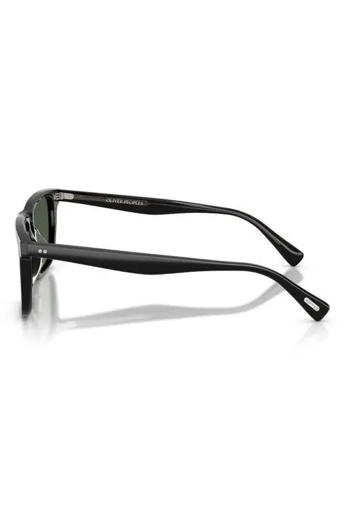 Oliver Spencer Brano 53mm Polarized Rectangular Sunglasses