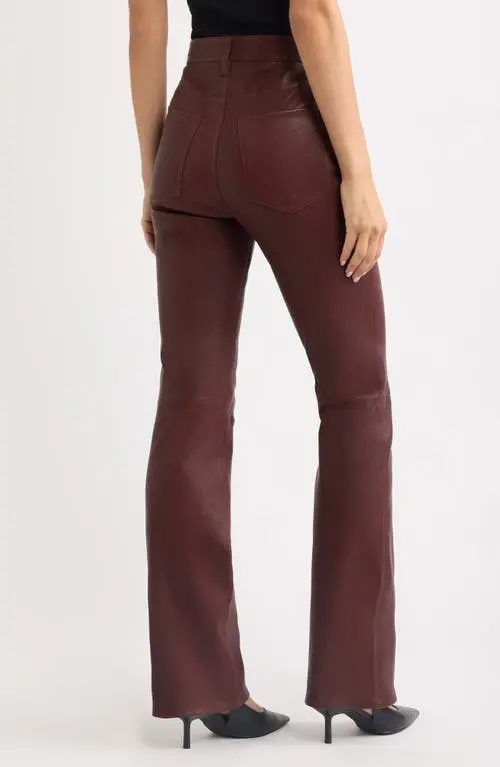 FRAME The Leather Reboot High Waist Bootcut Leather Pants
