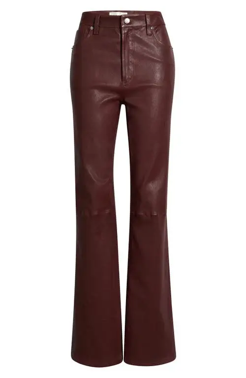 FRAME The Leather Reboot High Waist Bootcut Leather Pants