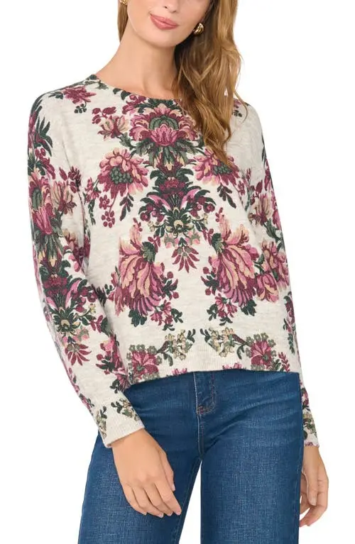 Vince Camuto Print Crewneck Sweater