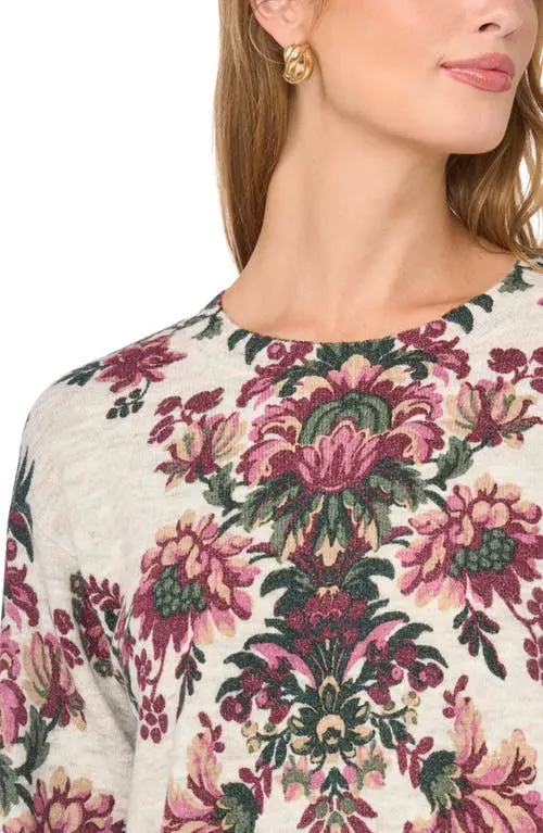Vince Camuto Print Crewneck Sweater