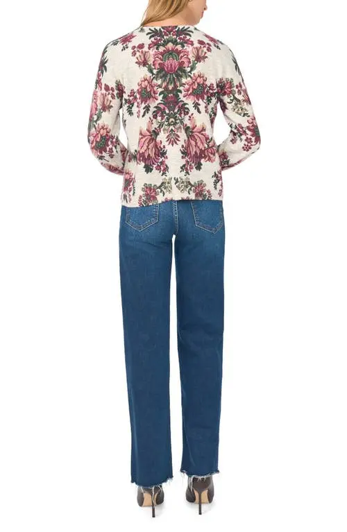 Vince Camuto Print Crewneck Sweater