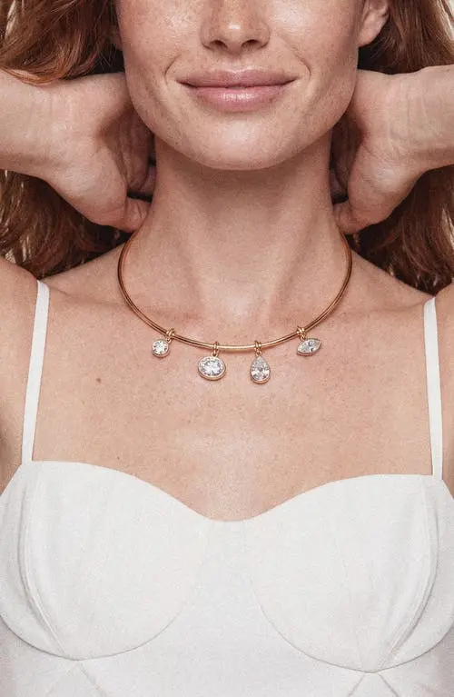Ettika Crystal Drift Cubic Zirconia Collar Necklace