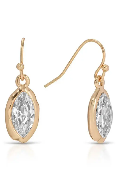 Ettika Dainty Marquise Cubic Zirconia Drop Earrings