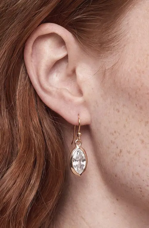 Ettika Dainty Marquise Cubic Zirconia Drop Earrings