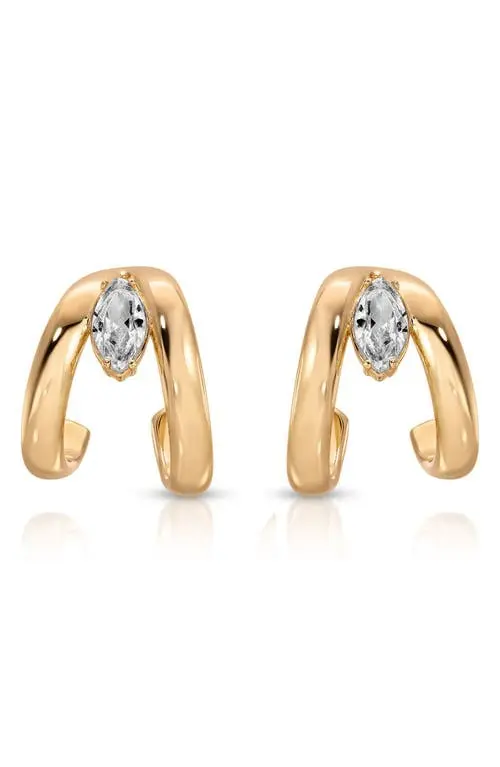 Ettika Orbit Crystal Hoop Earrings
