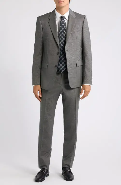 BOSS Houston Stretch Virgin Wool Suit - Black