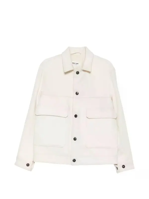 NEW YORK RESIDENT Yuma Button-fastening Pocketed Jacket - Neutrals