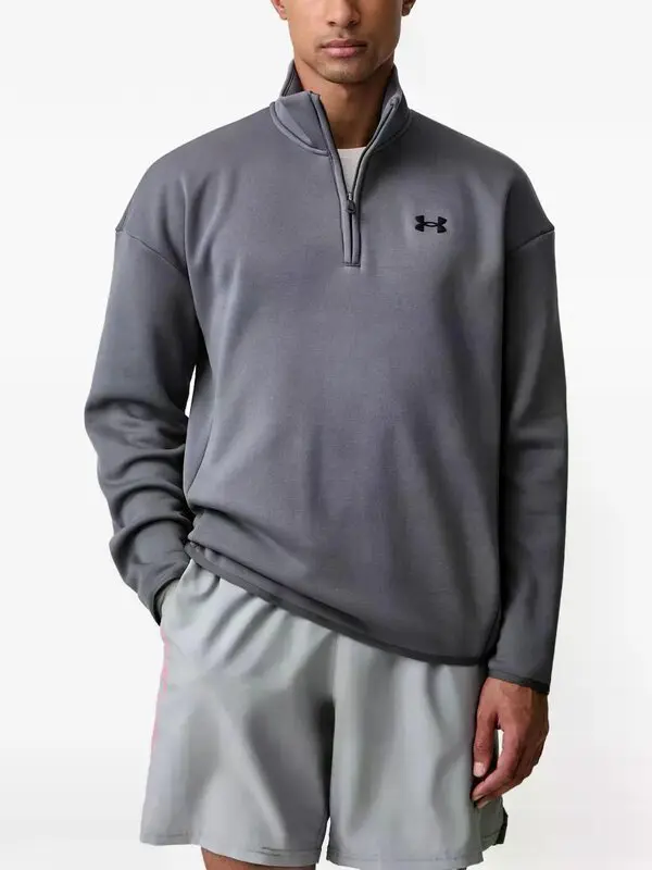 Under Armour Quarter-zip Logo-print Jacket - Grey