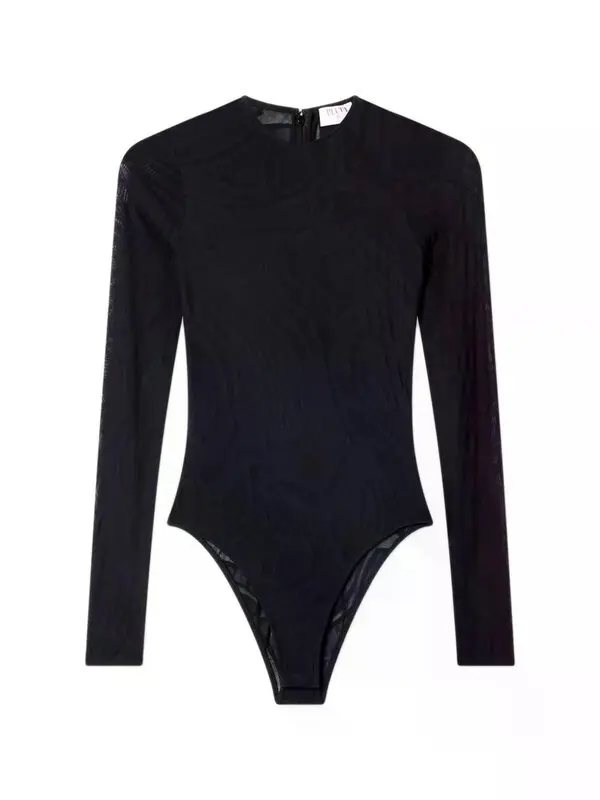 Emilio Pucci Marmo-pattern Long-sleeve Bodysuit - Black