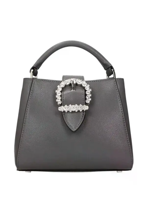 JIMMY CHOO Cheri Crystal-buckle Leather Tote Bag