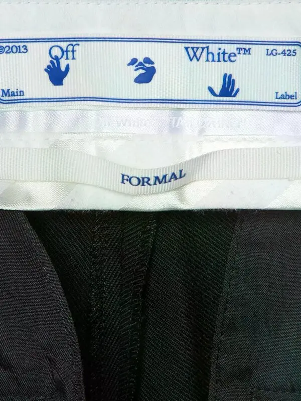 Off-White High-waisted Straight-leg Trousers