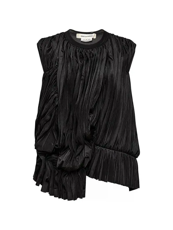 Comme Des Garçons Draped Pleated Blouse