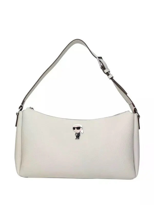 Karl Lagerfeld Leather Shoulder Bag - Grey