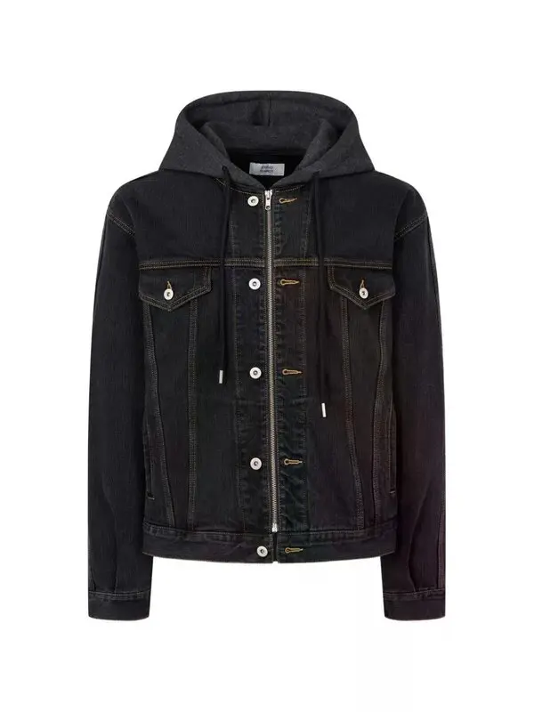 STUDIO TOMBOY Hooded Denim Jacket - Grey