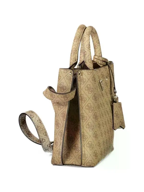 Guess Monogram-print Leather Tote Bag