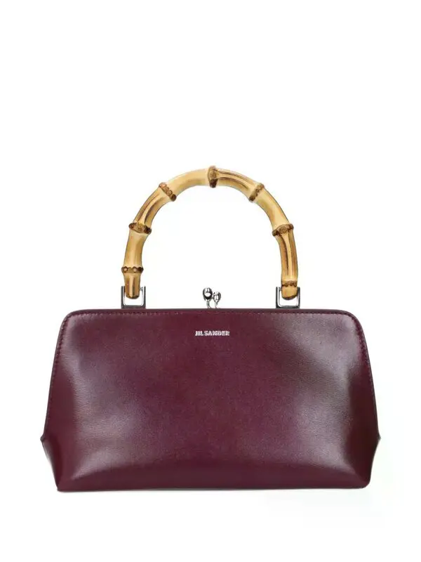 JIL SANDER Bamboo-handle Leather Tote Bag - Red