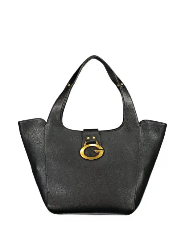 Guess Camden Logo-plaque Pebbled Tote Bag - Black
