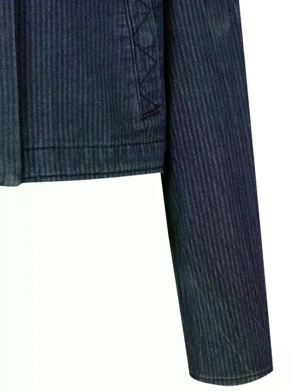 STUDIO TOMBOY Pinstripe-pattern Contrast-collar Jacket