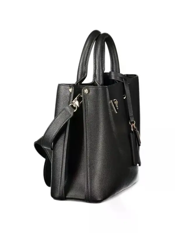 Guess Logo-plaque Pebbled Tote Bag