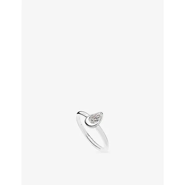 MISSOMA Molten Teardrop Pavé -plated Brass Ring