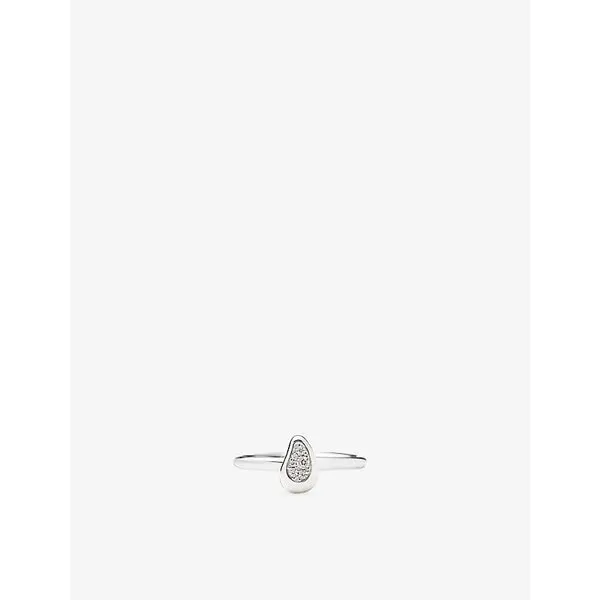 MISSOMA Molten Teardrop Pavé -plated Brass Ring