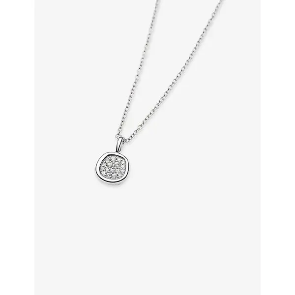 MISSOMA Molten Soft Square Pavé -plated Brass Pendant Necklace