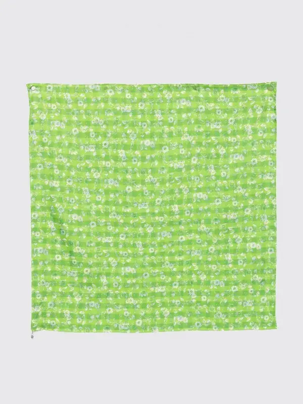 Loewe Cosima Von Bonin X Floral Print Silk Twill Scarf - Navy