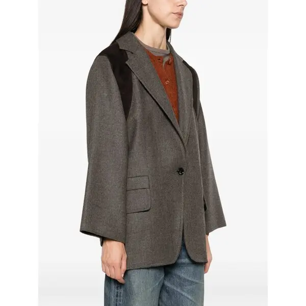 Max Mara Grey Jackets Blazers