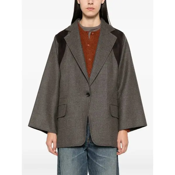 Max Mara Grey Jackets Blazers - Gray