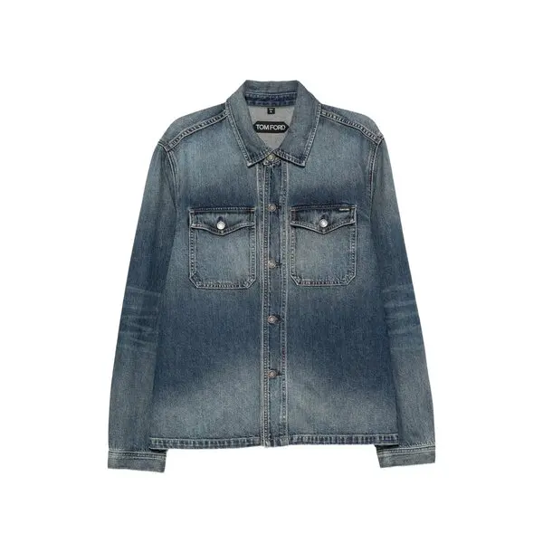 TOM FORD Jackets Denim Jackets - Blue
